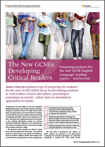 Developing critical readers: preparing students for GCSE English ...