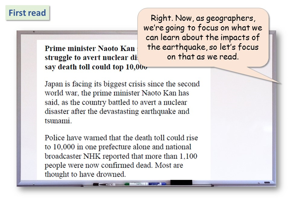 Disciplinary literacy: reading a challenging text in the classroom ...